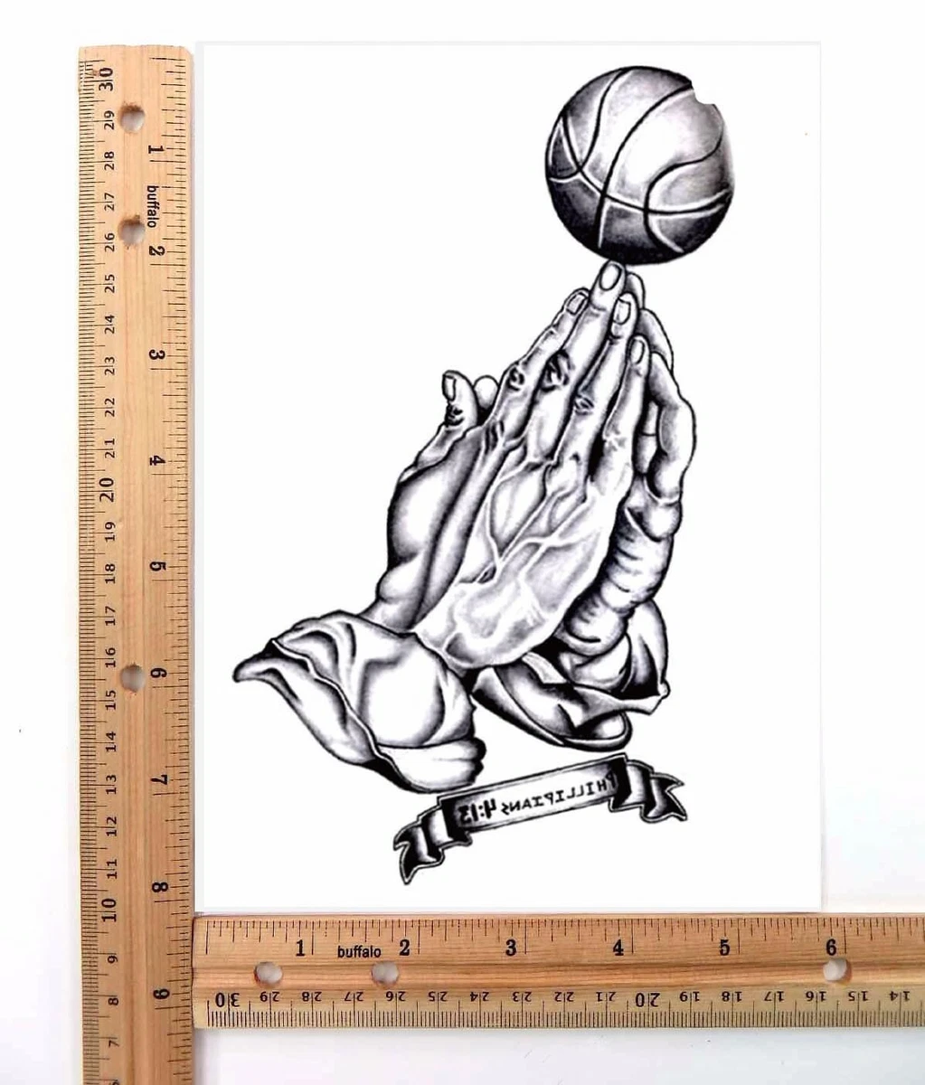 Basketball Tattoos With Praying Hands