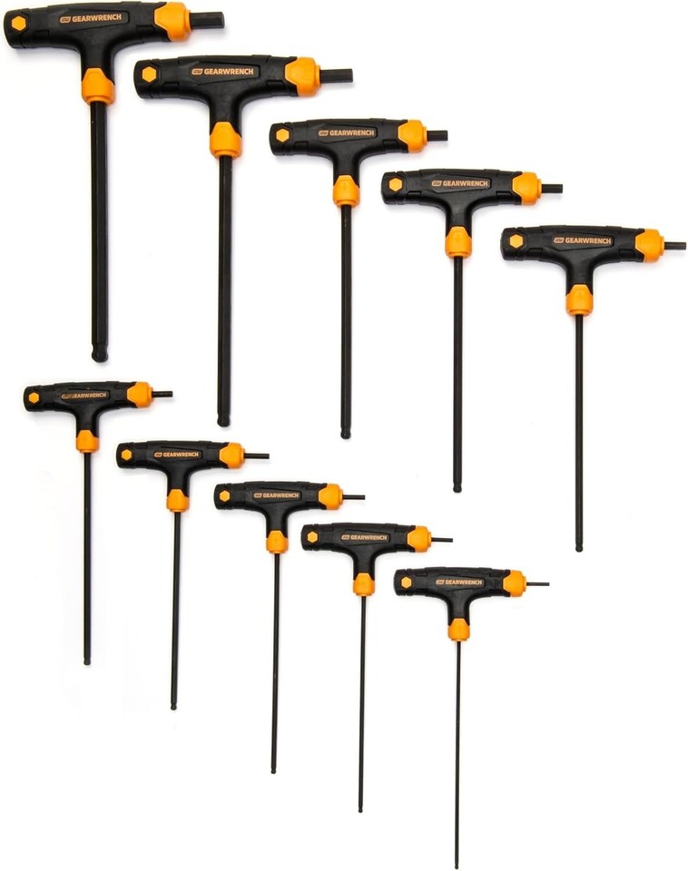 Versatile 7-Piece SAE Hex Key Set with T-Handle Grip and Ball End ...