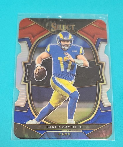 2022 Select Red and Blue Prizm Die Cut #9 Baker Mayfield Los Angeles ...