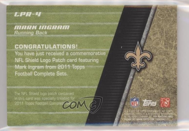 2011 Topps Rookie NFL Shield Logo Patch Mark Ingram #LPR-4 Patch RC ...