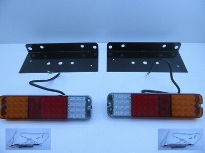LED Tail Lights With Bracket Tray Back Ute AND TRAILER PAIR WITH 2 ...