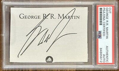 GEORGE RR MARTIN SIGNED BOOK CUT GAME OF THRONES AUTHOR AUTOGRAPH PSA ...