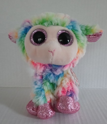 📌NWT📌 TY Beanie Boos- "DAFFODIL" 6" Rainbow Sheep Lamb Plush Stuffed ...