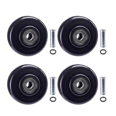 Black 4 PCS Heavy Duty PU Board Caster, 4Inch Caster Wheels, Cart Dolly ...