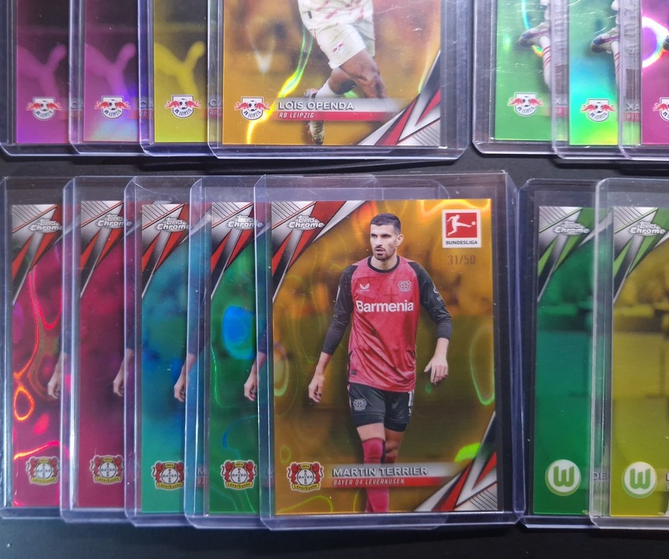 Topps Chrome BL 24-25⚽️Mega🔥Numbered Lot⚠️Bayer Leipzig Hoffenheim ...