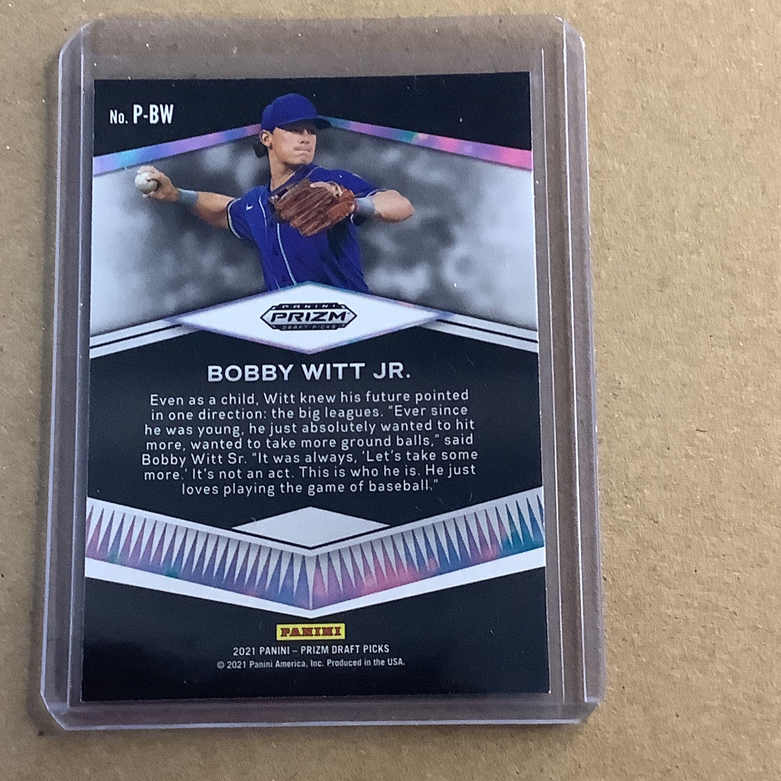 2021 Panini Prizm Draft Picks Prospects Bobby Witt Jr #P-BW Rookie Card ...