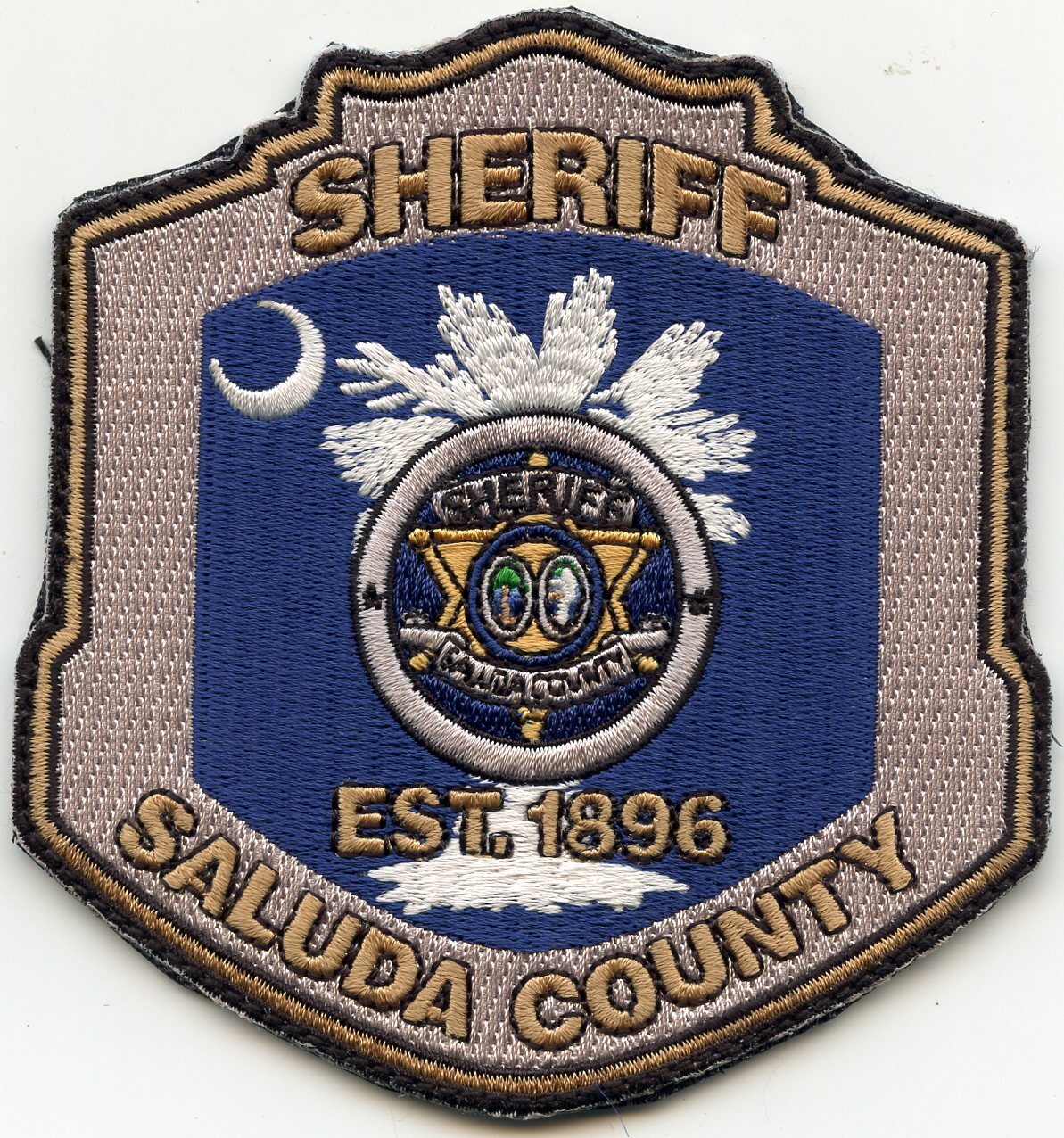 SALUDA COUNTY SOUTH CAROLINA SC see the BACK of this patch SHERIFF ...