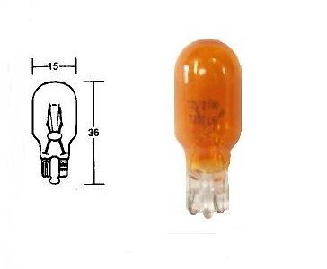 2 x Amber 921A Car Signal Indicator Light Lamp Bulb 12v 18w T15 Wedge ...