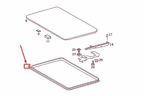NEW***GENUINE MERCEDES-BENZ W140 SLIDING SUNROOF SEAL NEW 1407800098 | eBay