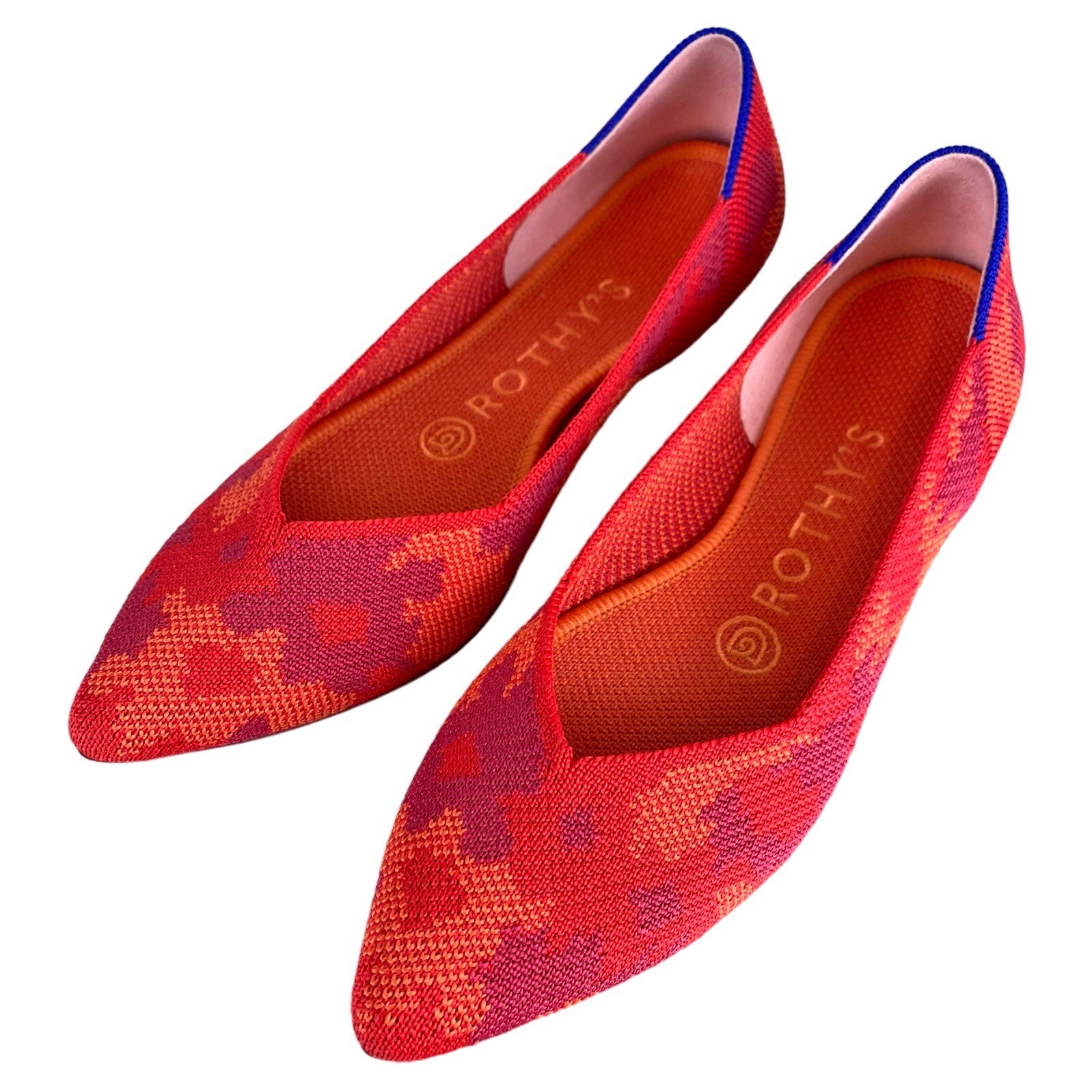 ROTHY'S ☆ The Point Botanicamo Red Camo Slip-On Flats… - Gem