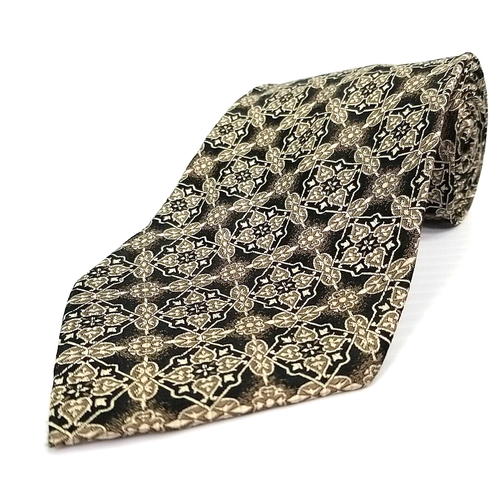 Courage Luxury Tie Woven Geometric Floral Pattern Silk Necktie 60" x 3. ...