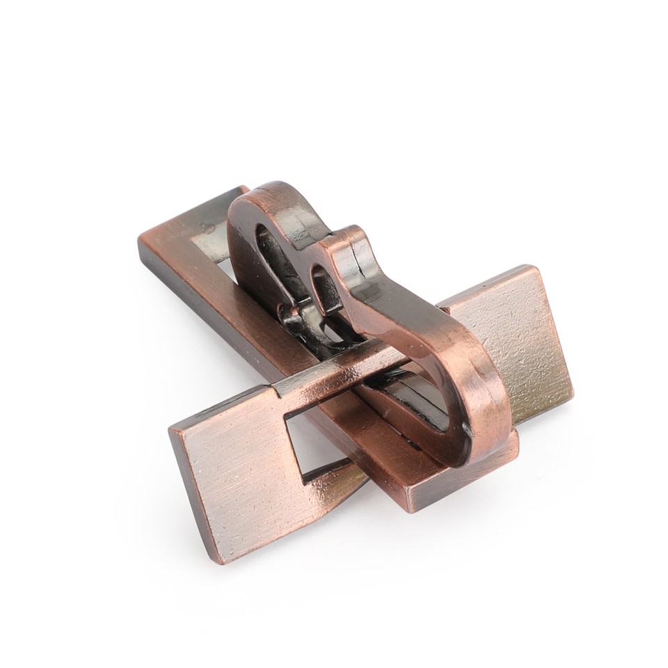 Vintage Alloy Puzzle Box Metal Lock Toys IQ Mind Brain Teaser Game ...