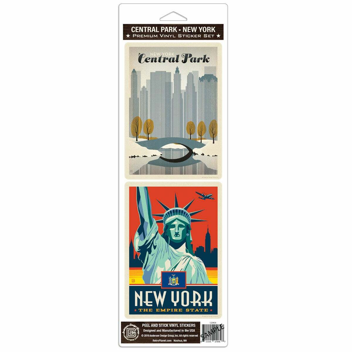 New York City Central Park Sticker Set of 2 Vintage-Style Decals | eBay