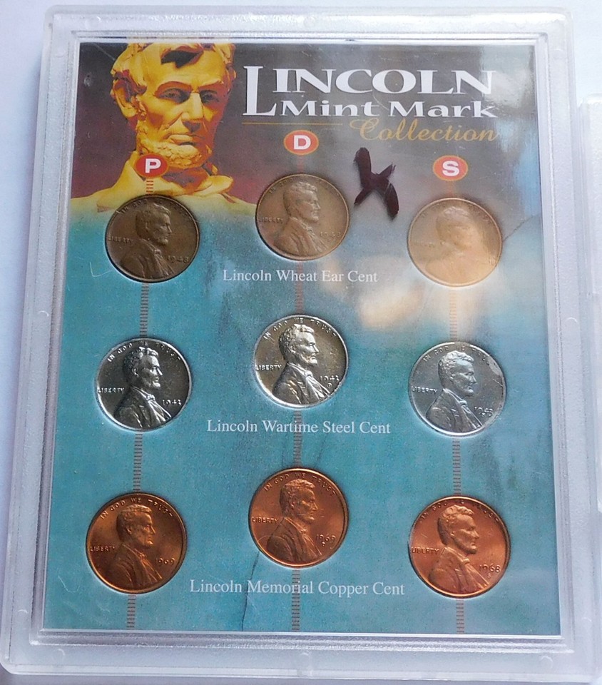Lincoln Mint Mark Collection set + Unique Pennies of WWII Shellcase ...