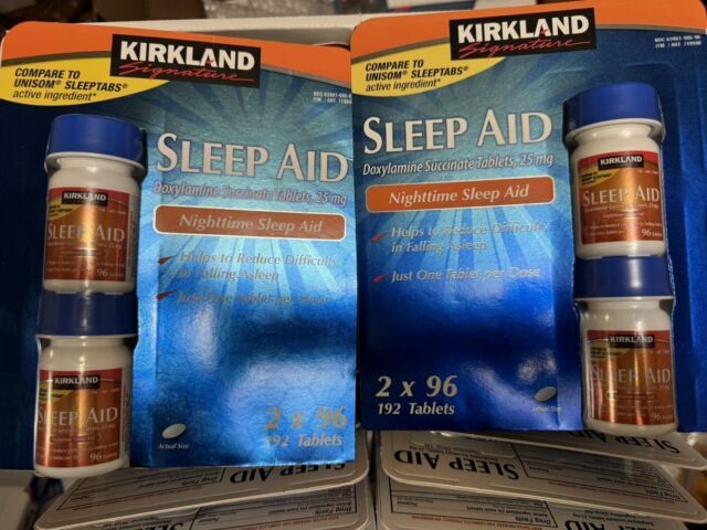 ️Kirkland Signature Sleep Aid Doxylamine Succinate Sleep Aid 25 Mg 96 ...