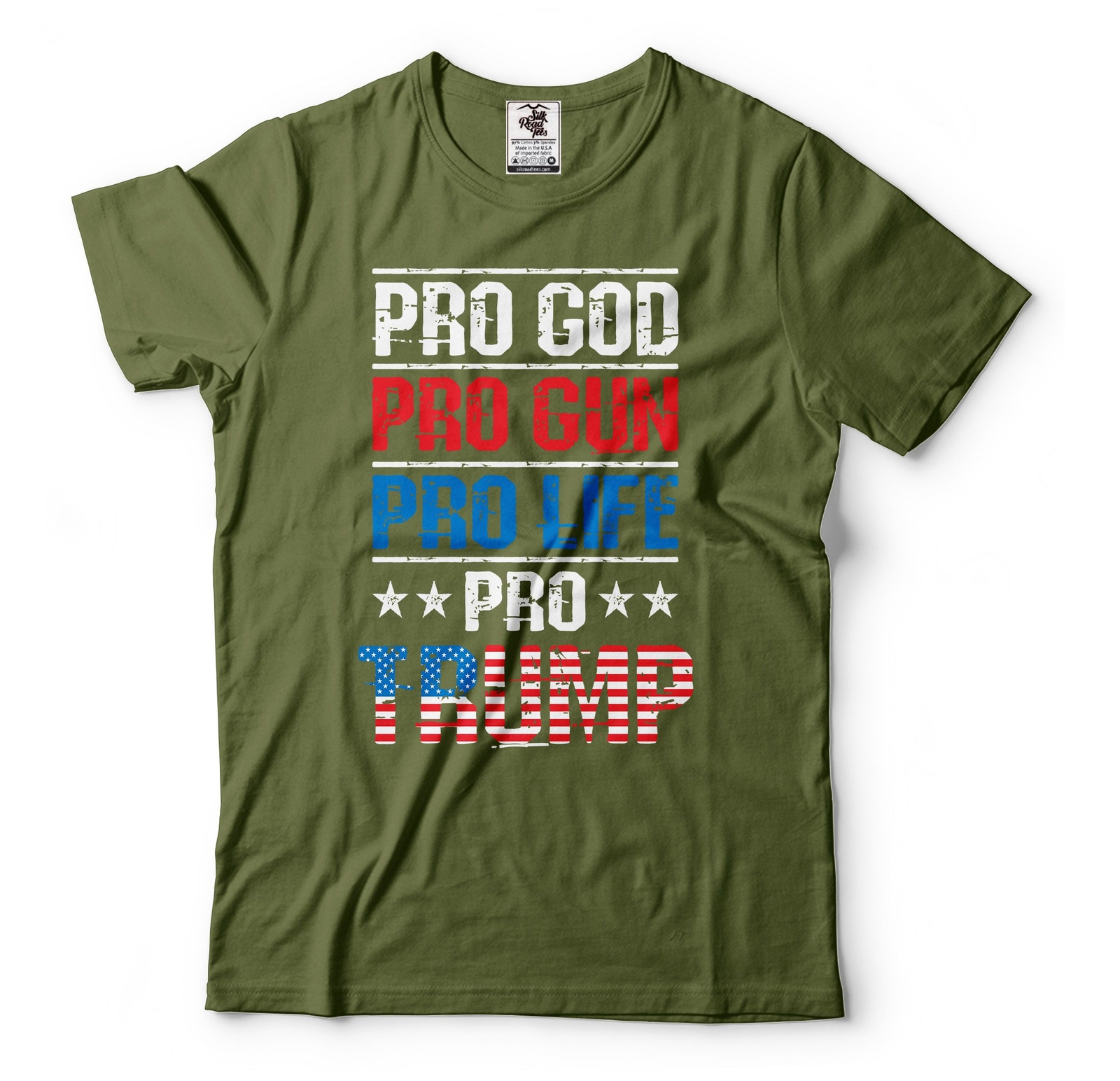 Pro Gun Pro God Pro Trump Shirt USA Patriotic Tee 2nd Amendment Trump ...