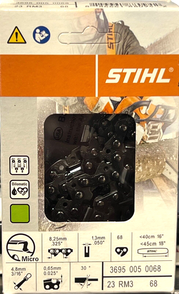 New OEM STIHL 18" Light 04 Bar Chain Cover .325 .050 68dl MS 230 231 ...