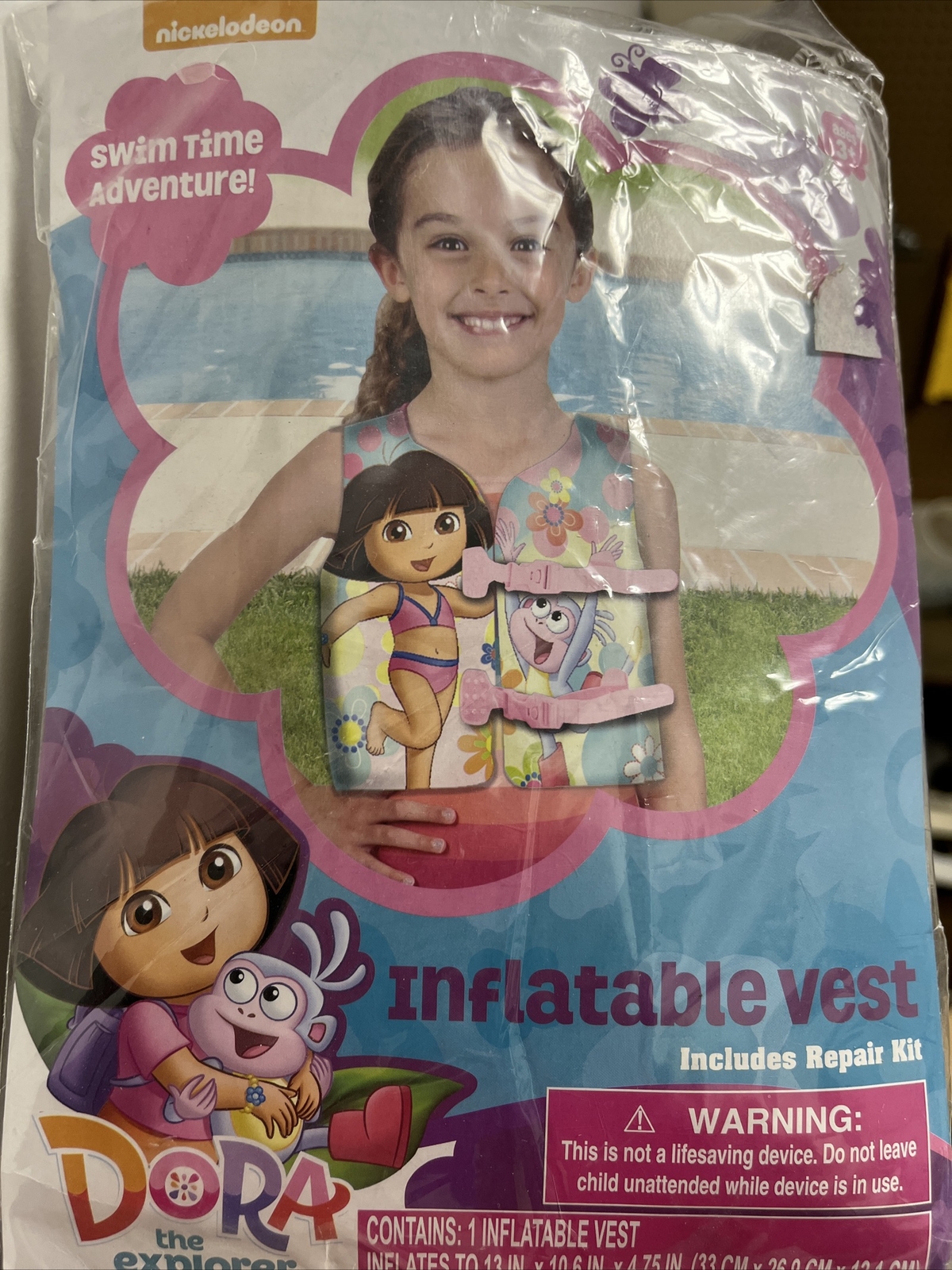 Brand New Dora the Explorer Inflatable Vest Kids Adjustable Pool Vest ...
