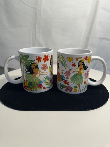 Island Hula Honeys Set Of 2 Mugs ABC Stores Hawaiian Mug Cup Coffee Tea ...