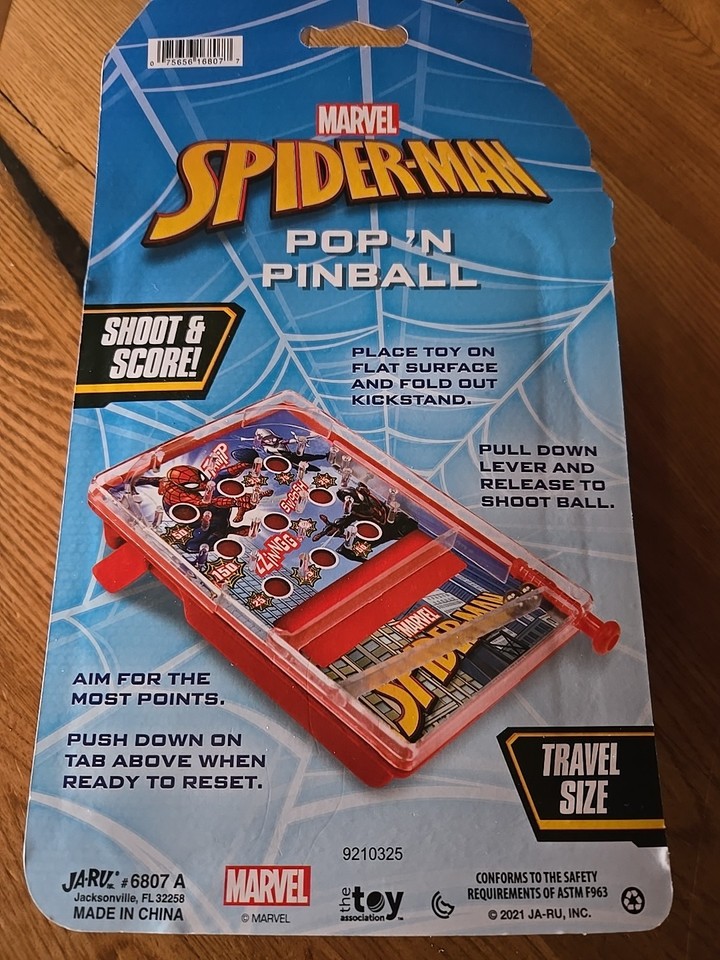 JA-RU Spiderman Pop n Pinball Travel Size Kids Game Ages 3+ | eBay