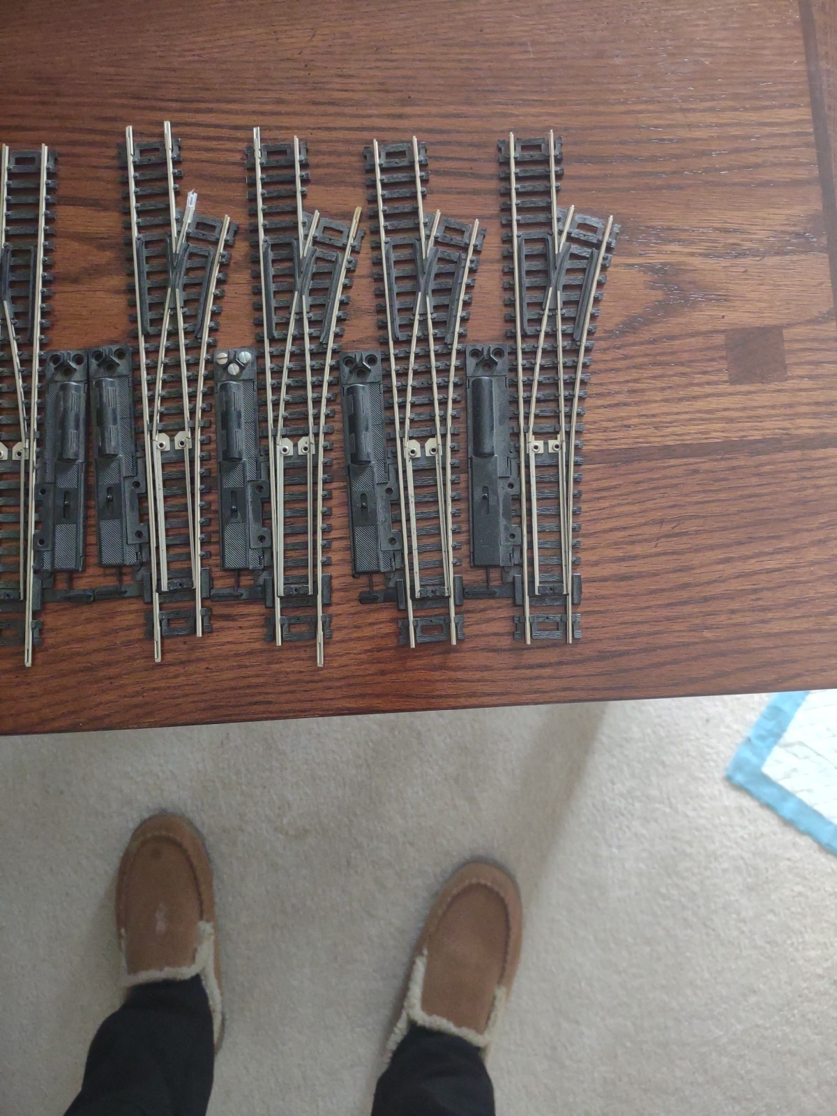 LOT OF 8 ATLAS SWITCHES TURNOUTS SNAP TRACK HO TRAINS 2 PWR LEFT RIGHT ...