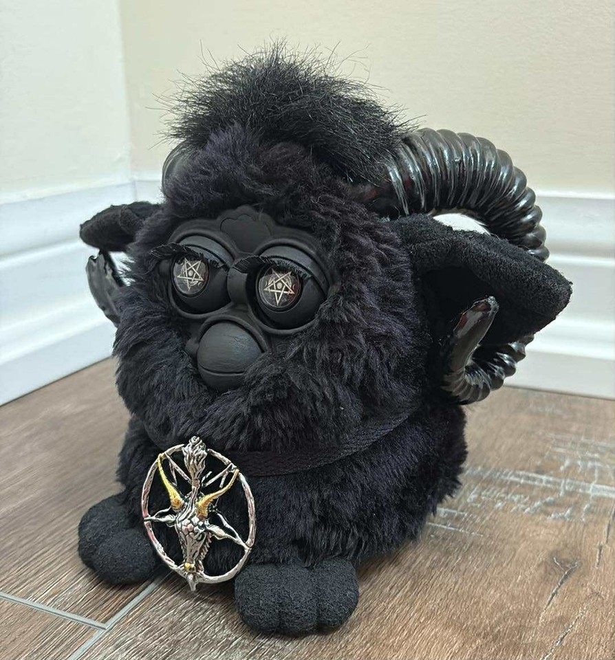OOAK Furby The Dark Lord Gothic Satanic Goat Head Furby Non working art piece | eBay
