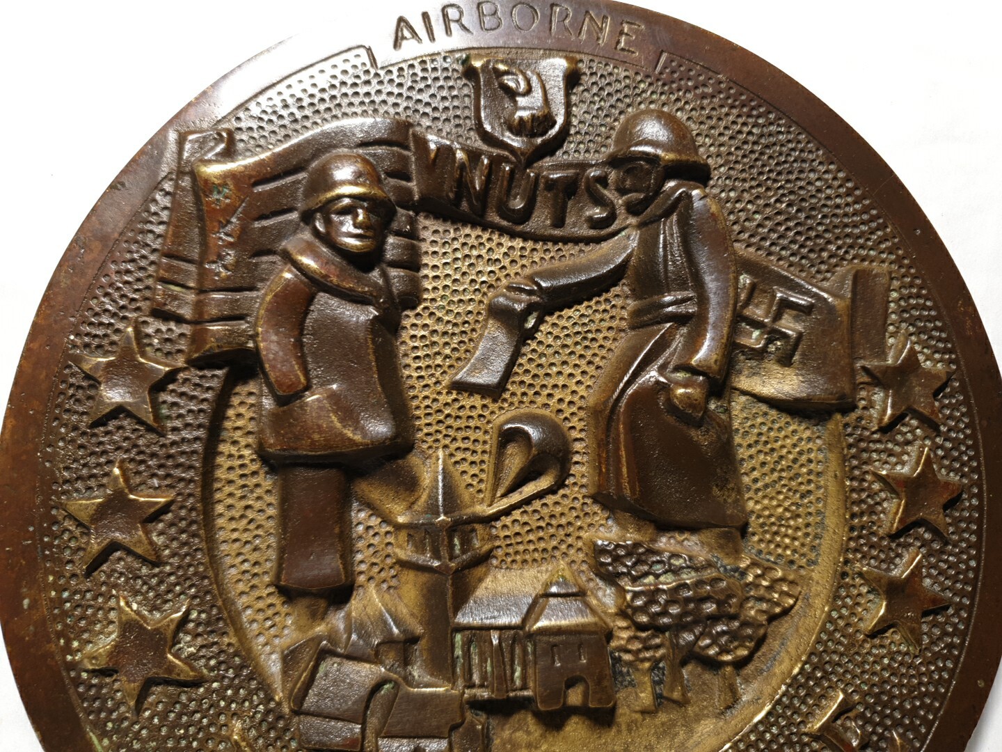 ww2 1944 Bastogne 145mm Medal From American commander to German ...