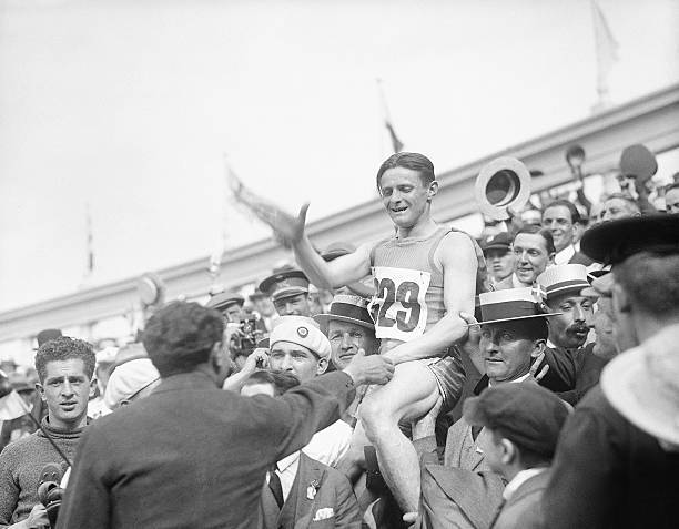Antwerp Belgium Joseph Guillemot shoulders crowd after winning- 1920 ...