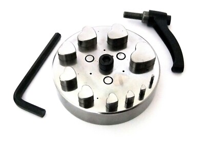 Heart Disc Cutter W 10 Dies 1/8" - 1" With Recessed Base & Angled Dies ...