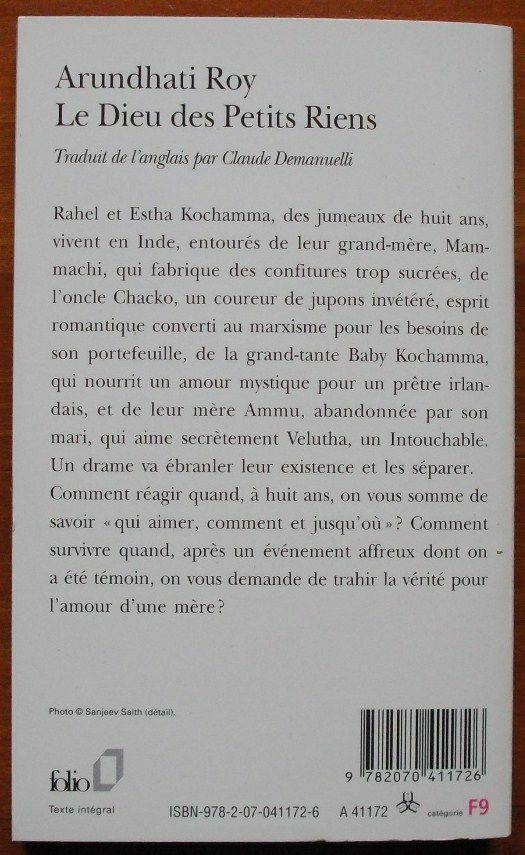 LE DIEU DES PETITS RIENS - ARUNDHATI ROY - FOLIO - LIVRE COMME NEUF | eBay