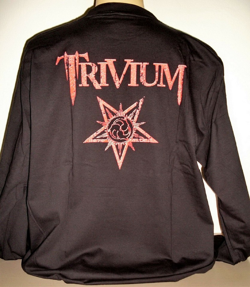 Trivium Pierced Skull Long Sleeve T-Shirt Size 2XL XXL Heavy Metal Band ...