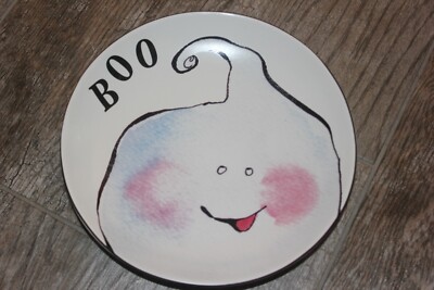 SuPeR CuTe! Rosanna Halloween Happy Blushing Ghost BOO Bowl Plate Dish ...