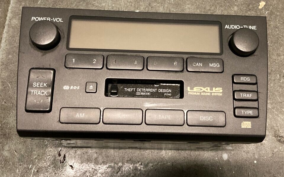 01-05 LEXUS GS300 GS430 AM/FM RADIO CASSETTE STEREO AUDIO PLAYER 86120 ...