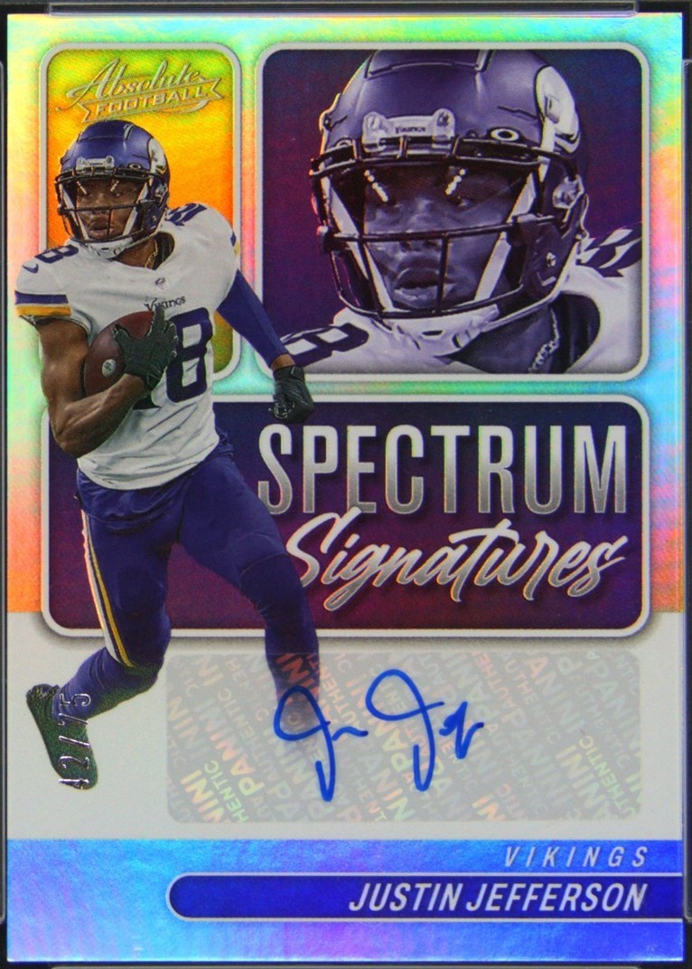 2022 Panini Absolute - Spectrum Signatures Justin Jefferson #SPEC-1 /75 ...