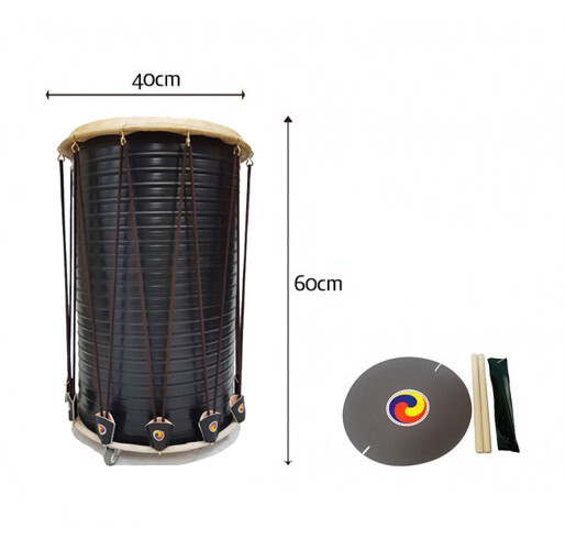 BLACK STRIPE NANTA DRUM, KOREAN BEATING DRUM_ D 15.7" x H 23.6"x (40 ...