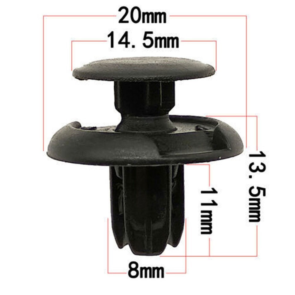 100PACK Bumper Clips FENDER TRIM Car Auto Push Pin Rivet FASTENER PANEL ...