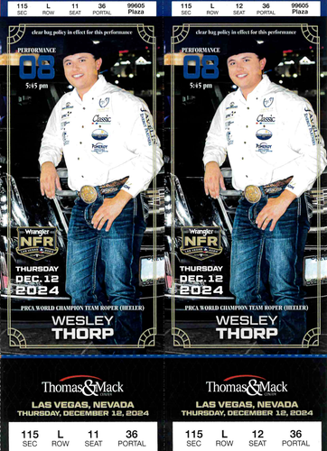 NFR National Finals Rodeo Tickets Day 8, THURSDAY December 12, 2024 | eBay