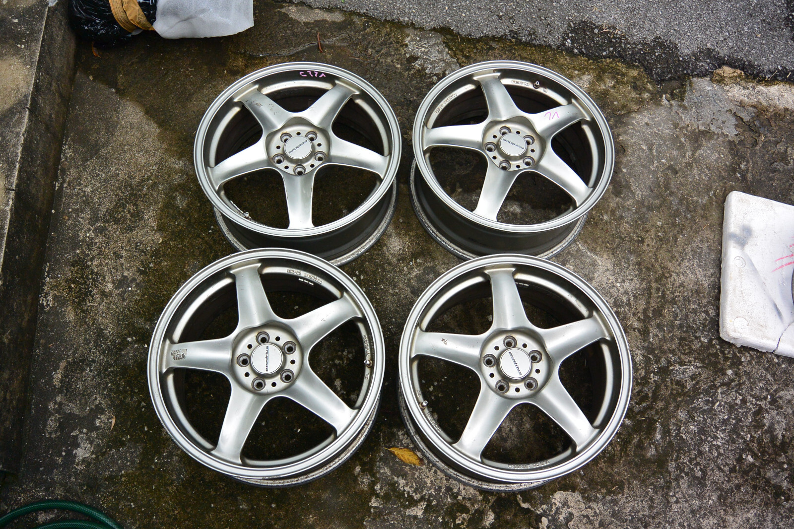 JDM 17" Prodrive GC05A wheels monoblock 5x100 sti for gda gf8 Impreza ...