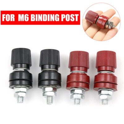 4x Terminal 6mm Screw M6 Speaker Power Supply Terminals Binding Post ...