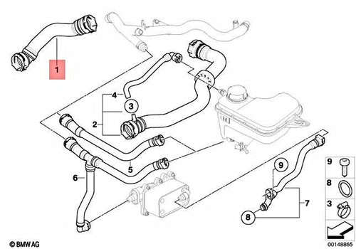 Genuine BMW E83 E83N X3 Radiator Coolant Hose OEM 17123450645 | eBay