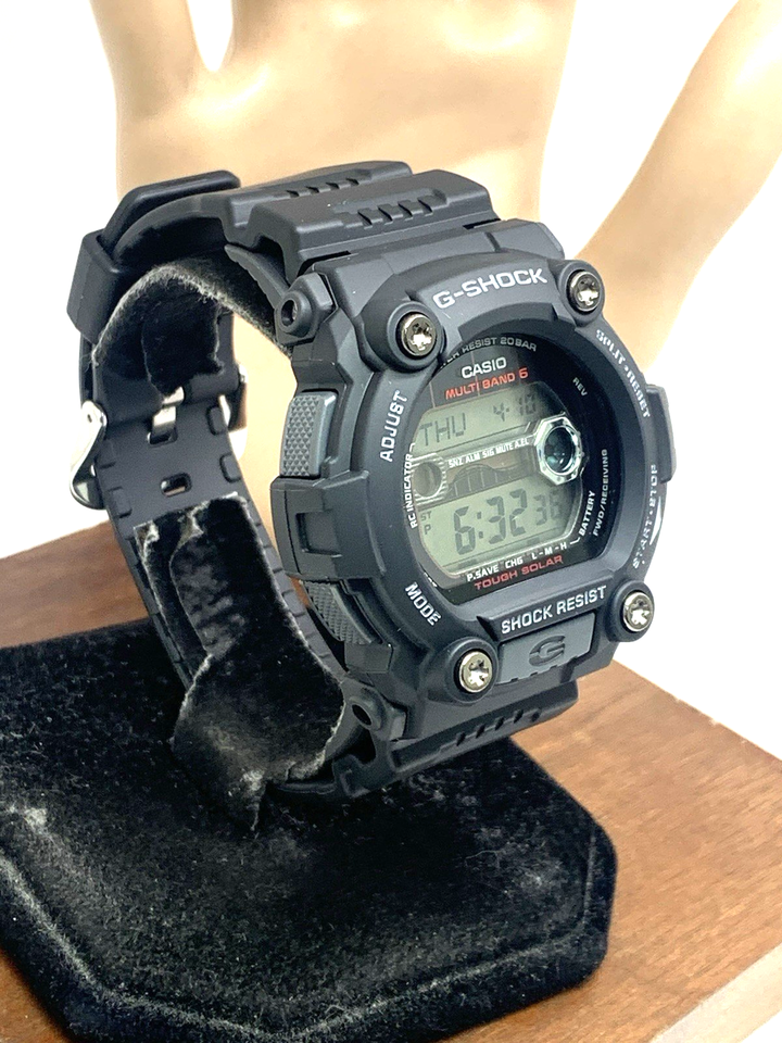 Casio G-Shock Men's Watch GW7900-1CF Tough Solar Black Resin Digital ...