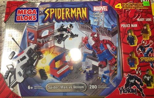 2004 Marvel Mega Bloks SpiderMan vs. Venom Collectors Edition Tin ...