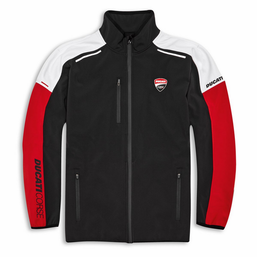 Ducati Corse Sport Windstop Softshell Jacket Veste Windjacke Noir Rouge ...