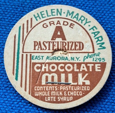 HELEN MARY DAIRY FARMS CHOCOLATE MILK BOTTLE CAP EAST AURORA NEW YORK ...