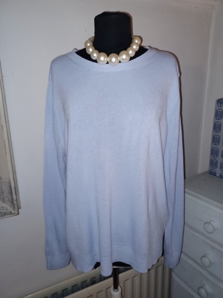 Pretty M&S Marks & Spencer Ice Blue Jumper - Acrylic - UK 20 - | eBay UK
