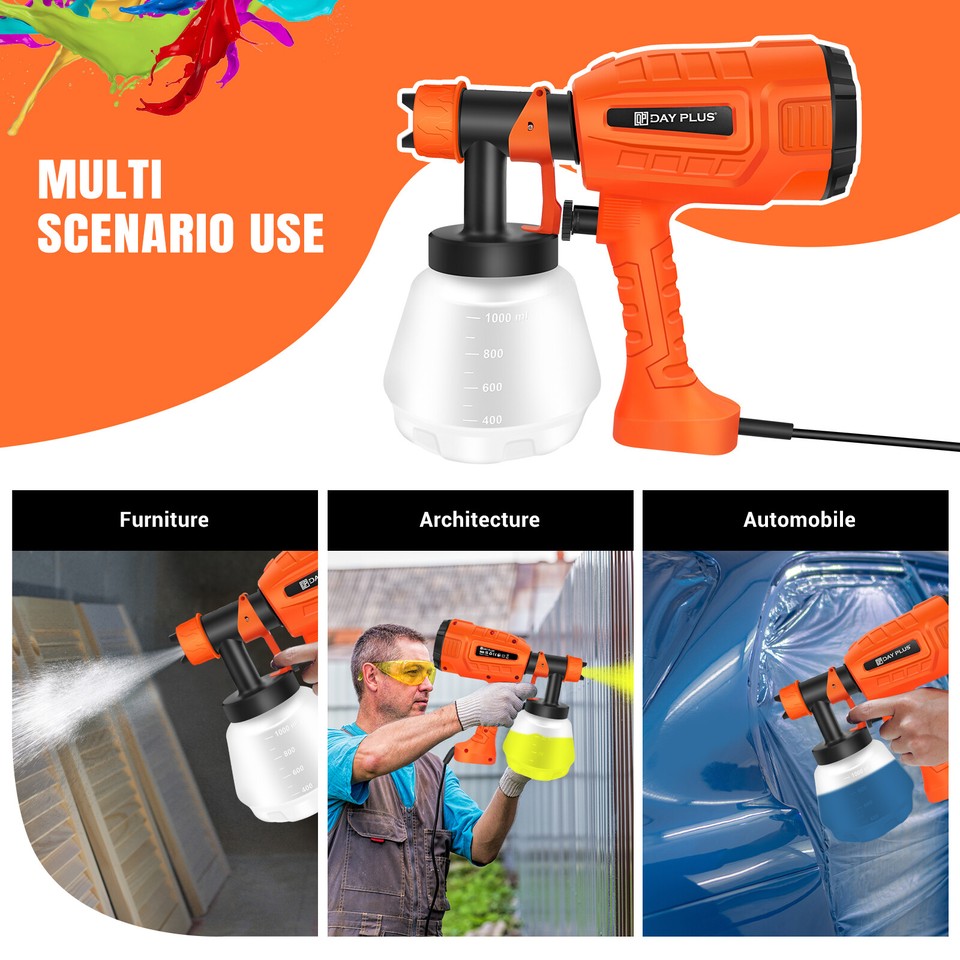 Paint Sprayer Spray Gun Airless HVLP Electric 3000W Car Sprayer Fence ...