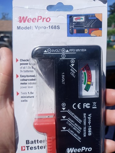 2 Universal Battery Tester(AA, AAA, C, D, 9V) for Energizer Duracell ...