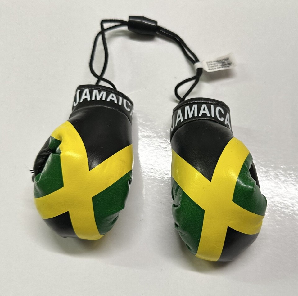 JAMAICAN FLAG MINI BOXING GLOVES COUNTRY PRIDE FLAG CAR TRUCK AUTO GIFT ...