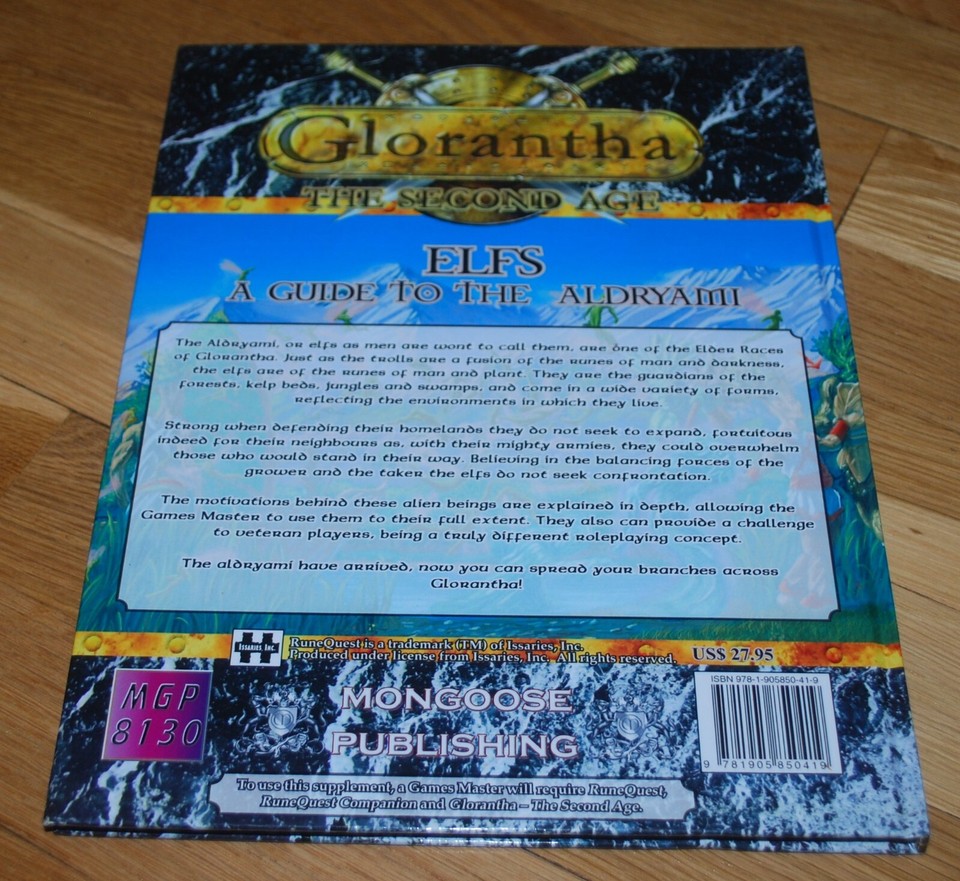 Runequest Elfs A Guide to the Aldryami HC Glorantha The Second Age | eBay