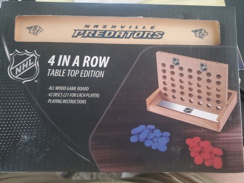 NASHVILLE PREDATORS-NHL 4 IN A ROW TABLE TOP EDITION. ALL WOOD GAME ...